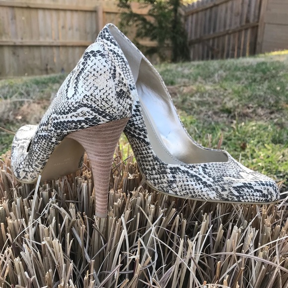 Shoes | Brand New Snake Skin Fabric Heel | Poshmark